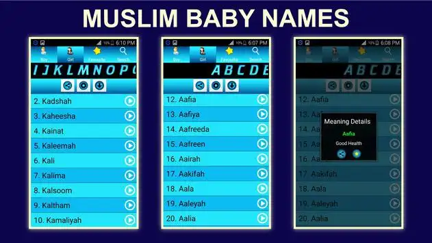 Muslim Baby Names; Islamic Name Boy & Girl Meaning Free Download - 9Game